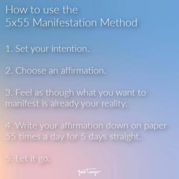 How To Use The 5x55 Manifestation Method And Manifest What You Want In 5
