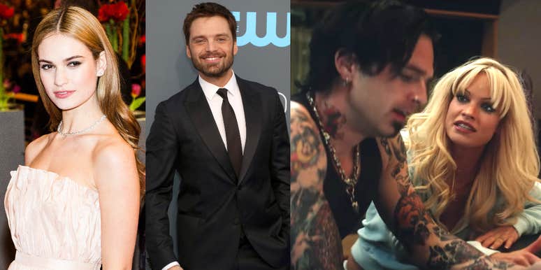 Odd Things Sebastian Stan And Lily James Did To Play Pam And Tommy 9114